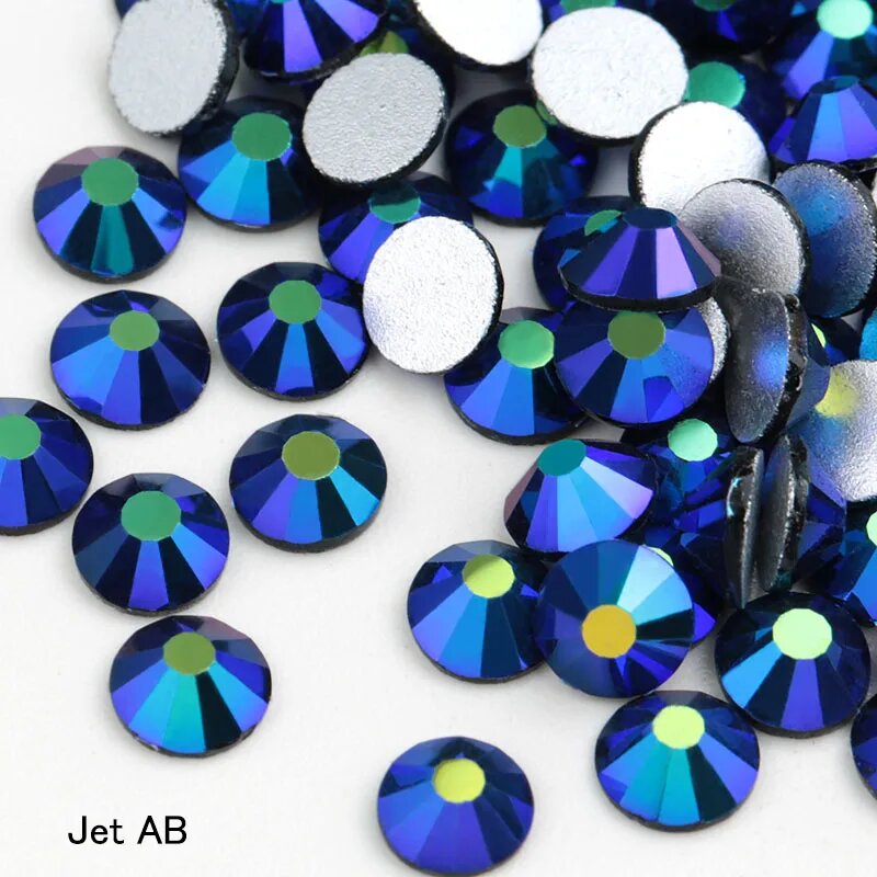 SS16 SS20 SS30 Glitter Rhinestone Crystal AB Non Hot Fix Flat back Rhinestone Apparel for Nail Art Fabric Garment