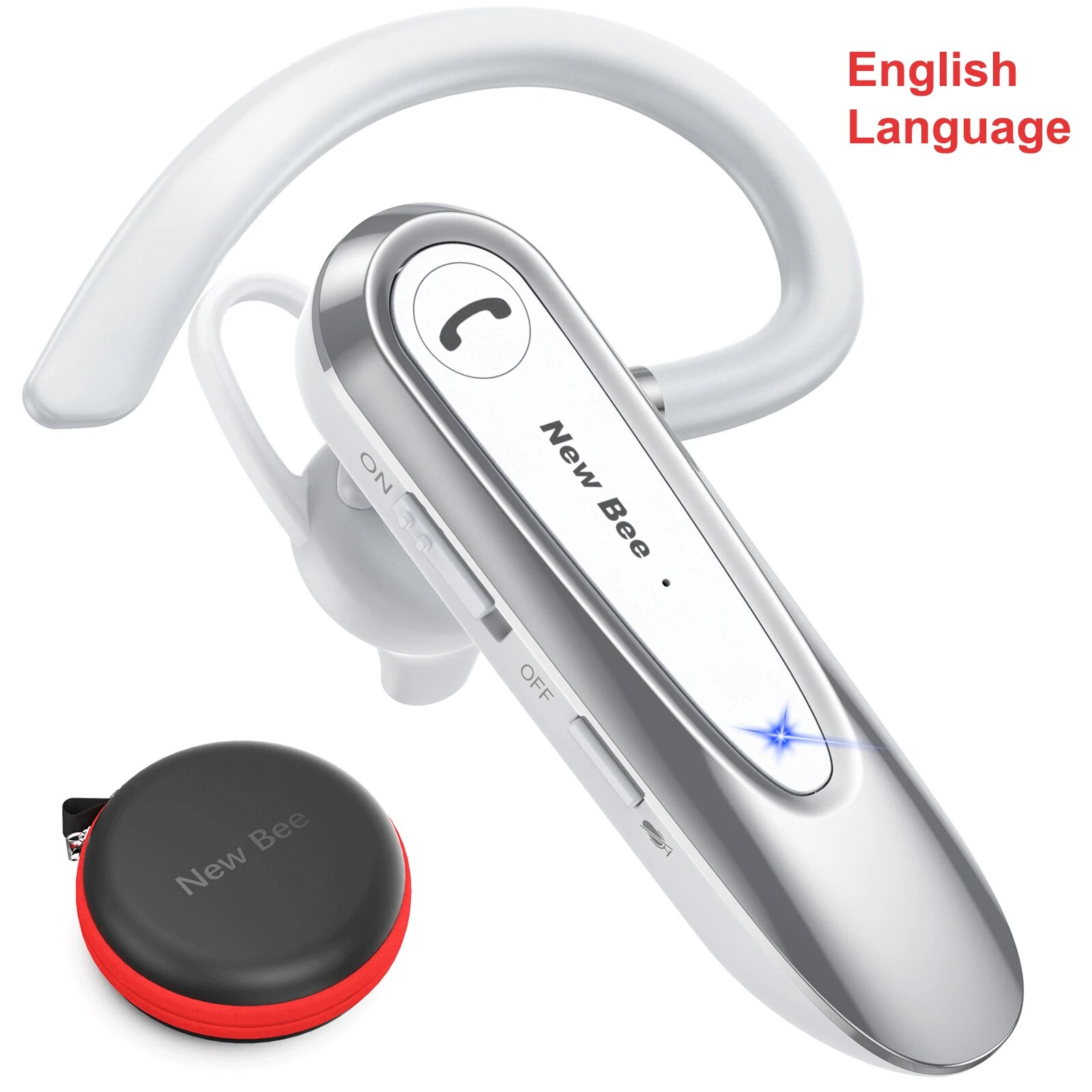 New Bee B45 Bluetooth гарнитура, English White