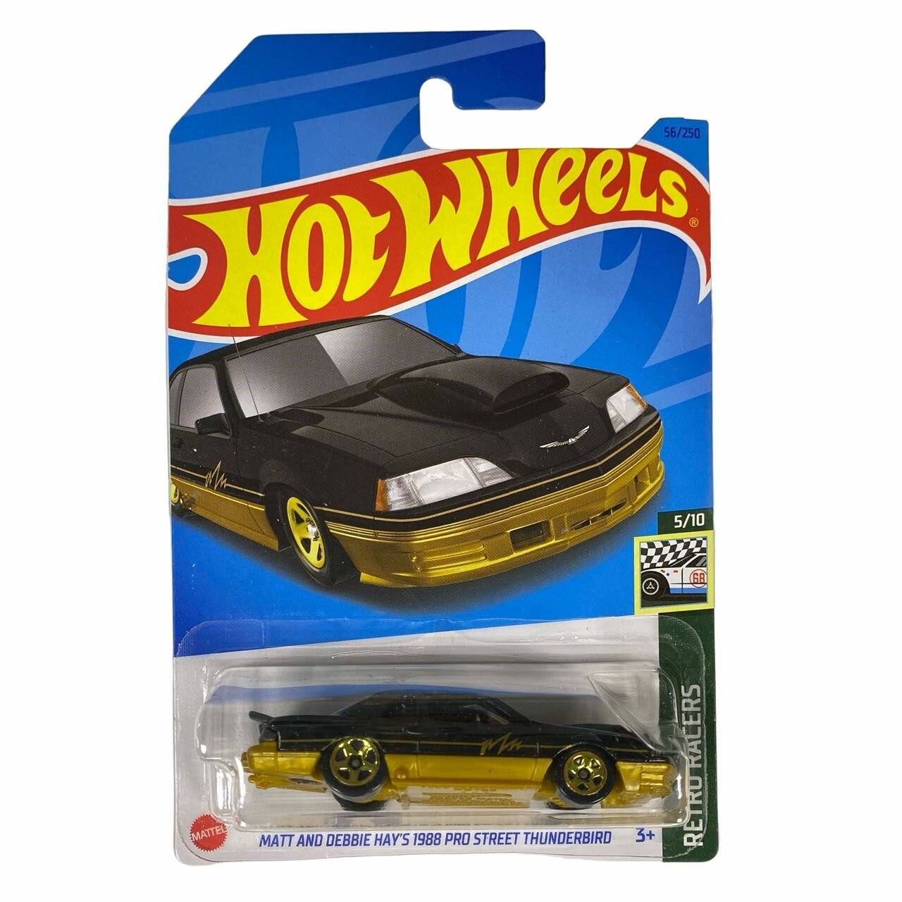 Hot Wheels металлическая, коллекционная в масштабе 1:64 MATT AND DEBBIE HAYS 1988 PRO STREET THUNDERBIRD