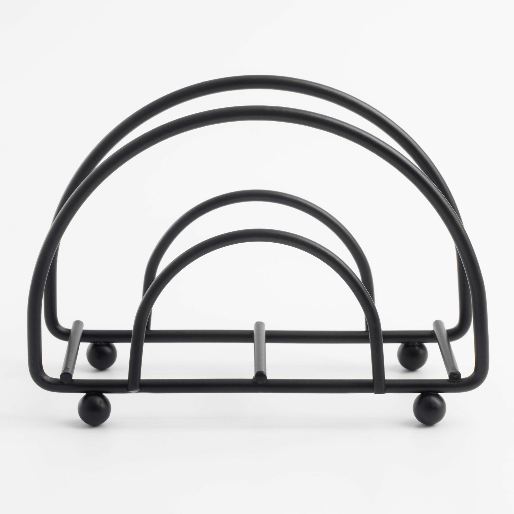 Салфетница, размер 13x5x10 см, металл, черная, Twist black