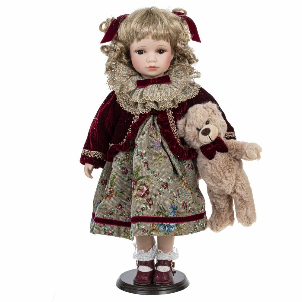 Кукла фарфоровая на подставке "Оленька"