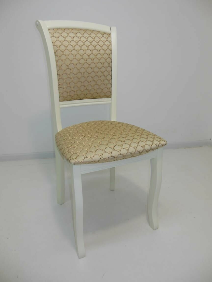 Комплект стульев 2 шт из массива бука с мягким сиденьем и спинкой, без подлокотников