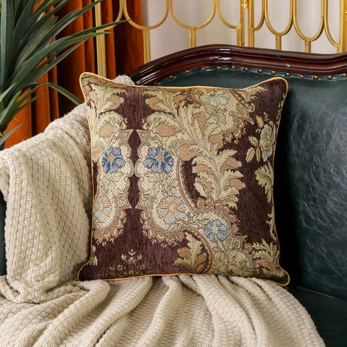 Американская ретро ностальгическая подушка, легкая роскошь, высококачественная подушка для дивана в гостиной, европейская подушка для стула в столовой, поясничная подушка