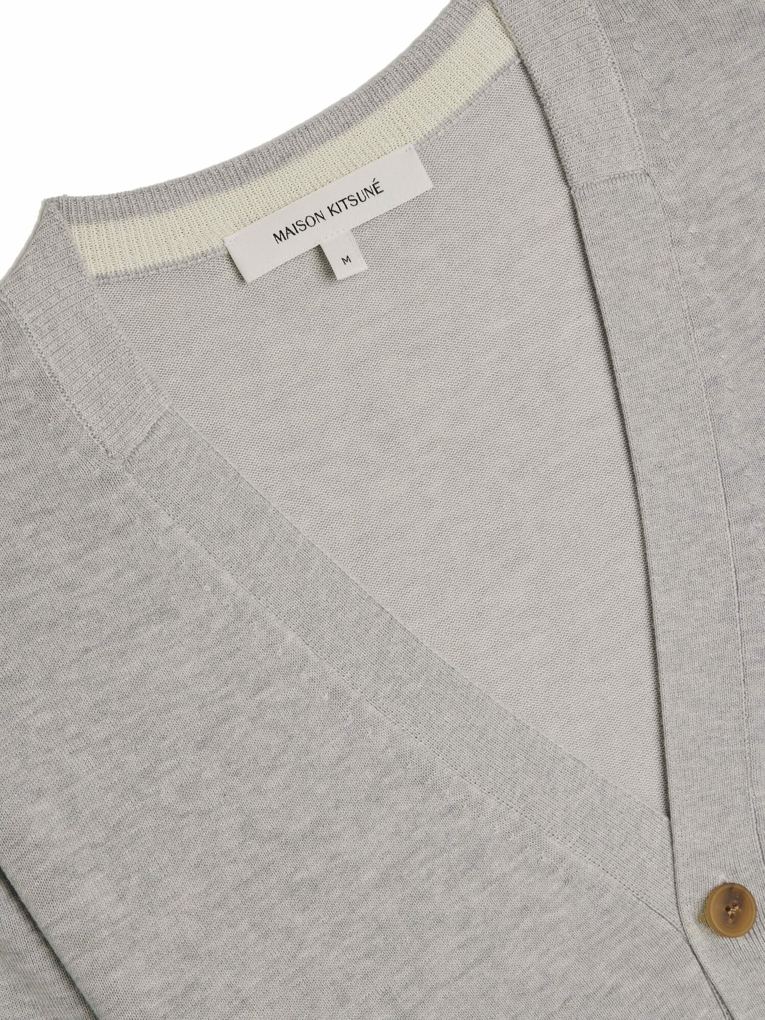 Кардиган Maison Kitsune Fox Head, размер L, grey — фото 1