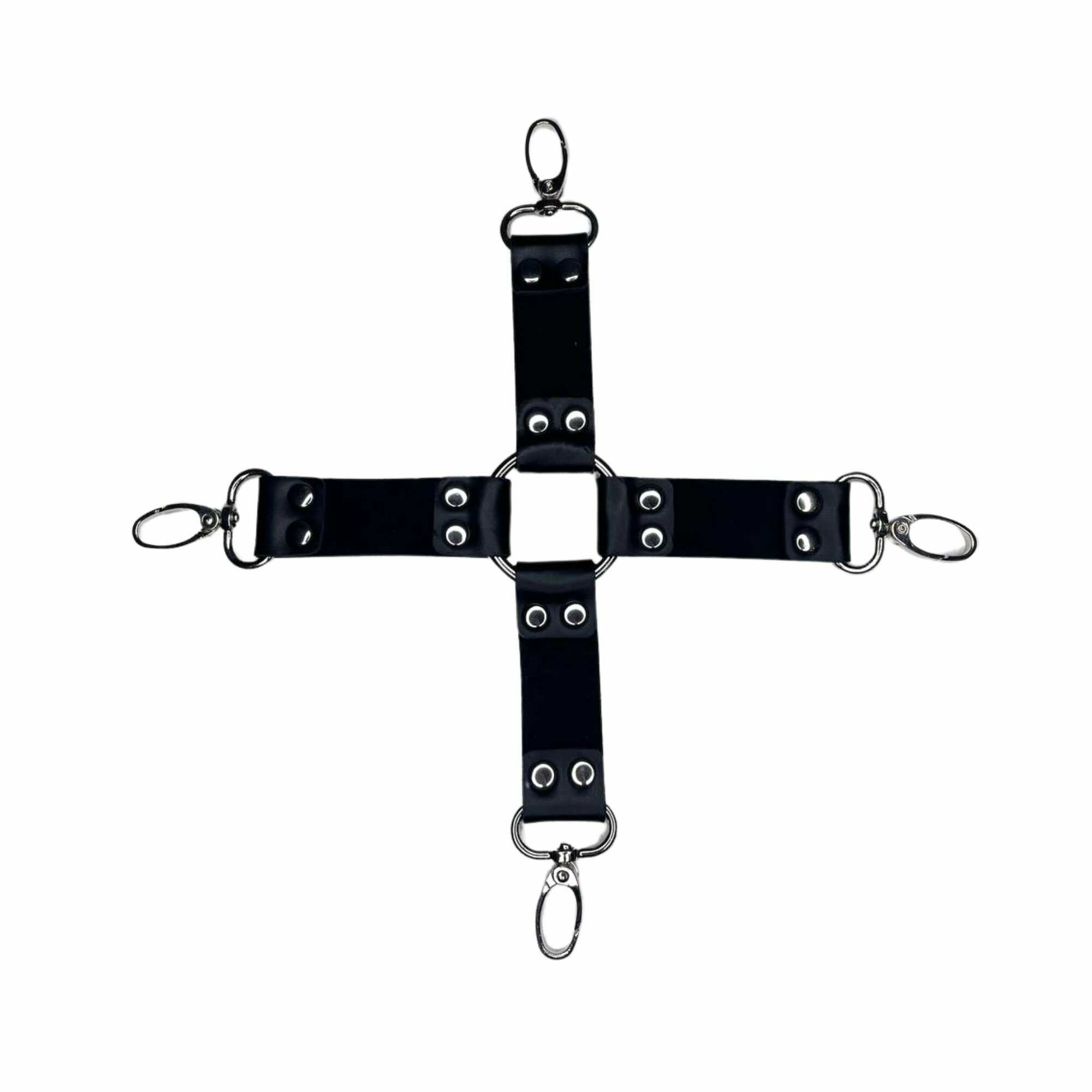 Крестик с карабинами для фиксации рук и ног БДСМ
