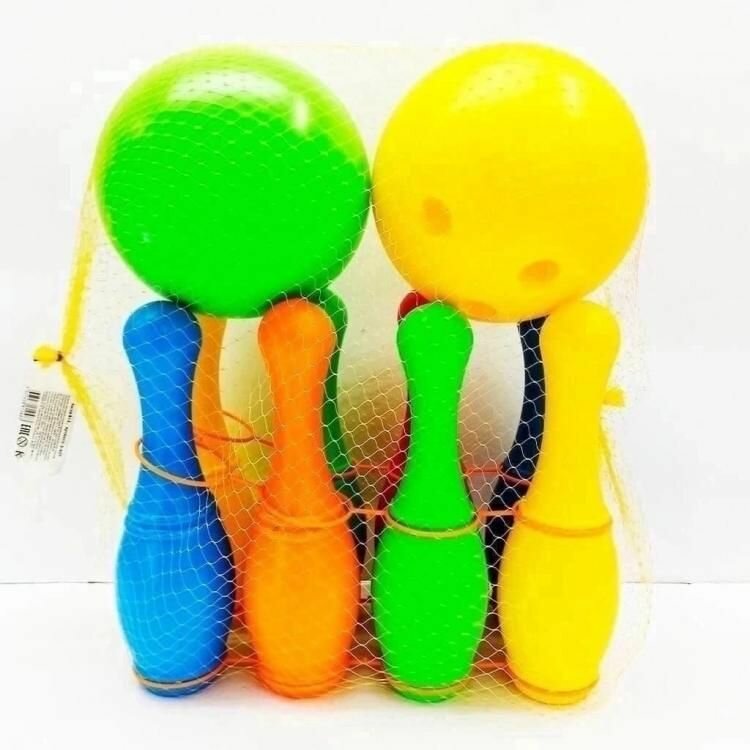 Кегли в подставке с большими шарами (8+2) 3-436