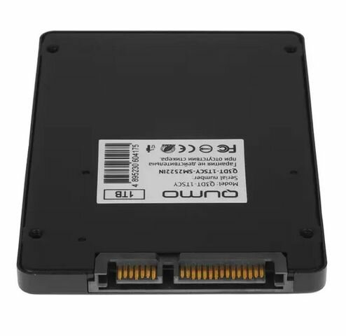 1000 ГБ 2.5" SATA накопитель QUMO Novation 3D (Q3DT-1TSCY) - SATA, чтение - 560 Мбайт/сек, запись - 520 Мбайт/сек, 3D NAND, 3 бит TLC