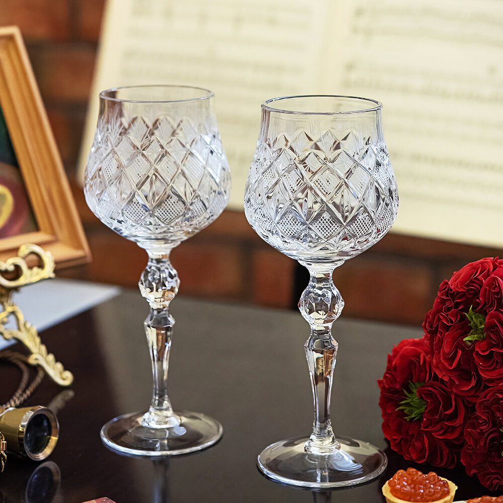 Хрустальные бокалы для красного и белого вина 250 мл, набор 6 шт, Неман 900/103, 7841/250гр