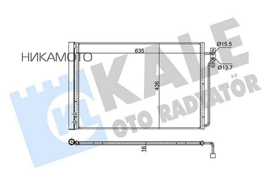 KALE 350665 Конденсер LAND ROVER RANGE ROVER 01- 3.0TD/4.4I