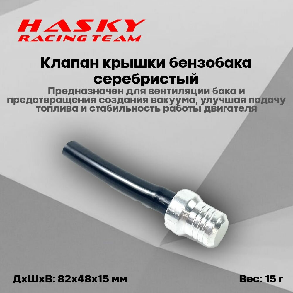 Клапан крышки бензобака серебристый