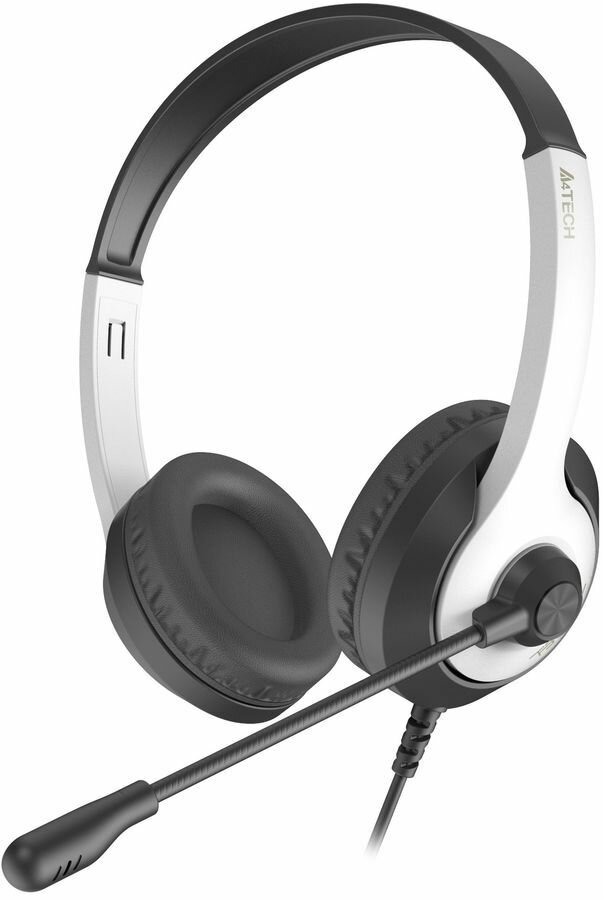 Наушники A4Tech Fstyler FH100U белый/черный 2м накладные USB оголовье (FH100U) FH100U PANDA