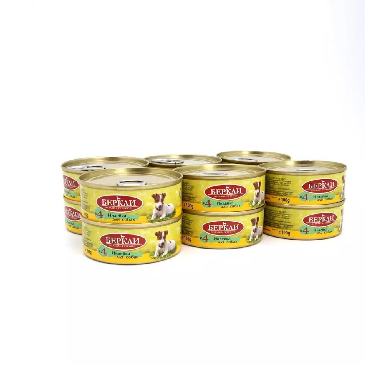 Berkley Консервы для собак 100г №4 индейка, 12 штук