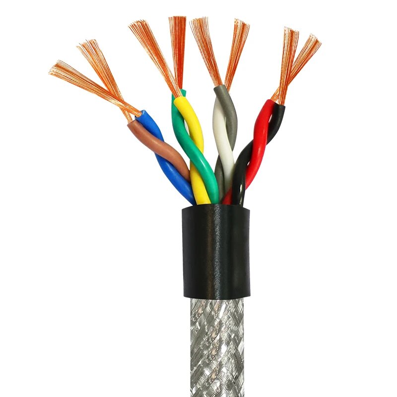 Промышленный кабель RVVSP из чистой меди 4-16 жил 0.3mm 22AWG, 8core, 10m