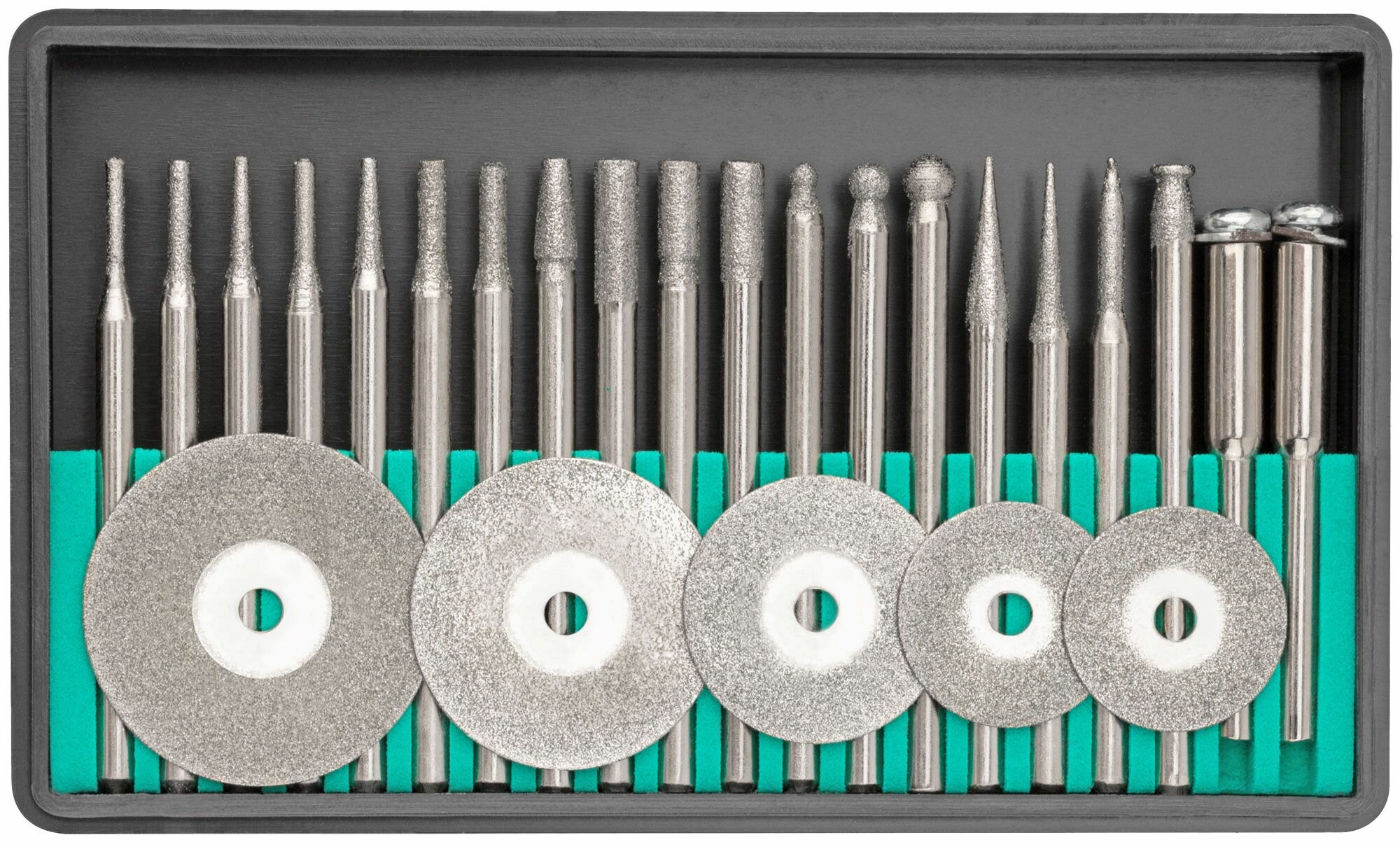 Шарошки и круги отрезные с алмазным напылением 25 шт.