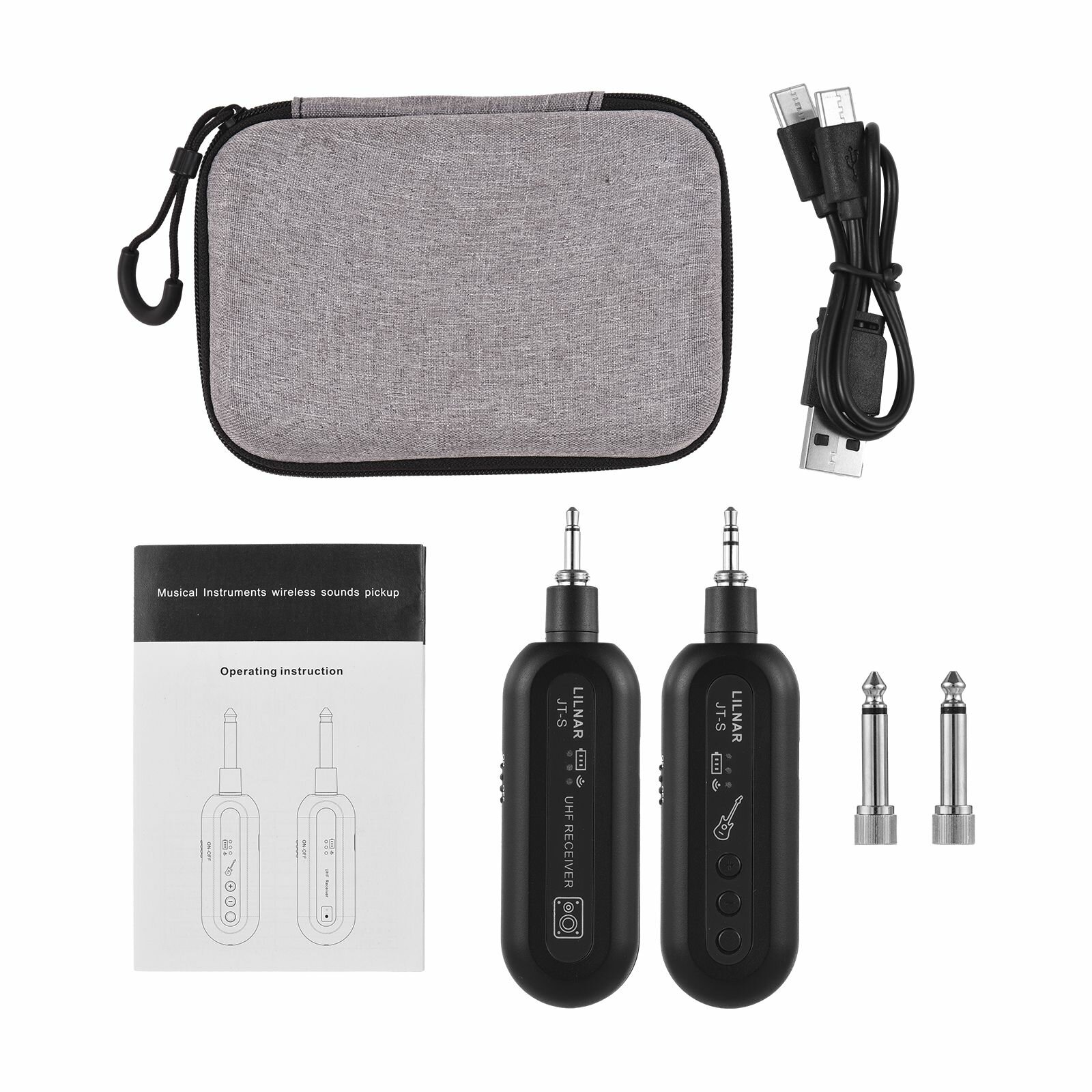 Беспроводная гитарная система, перезаряжаемая 6,35 мм и 3,5 мм