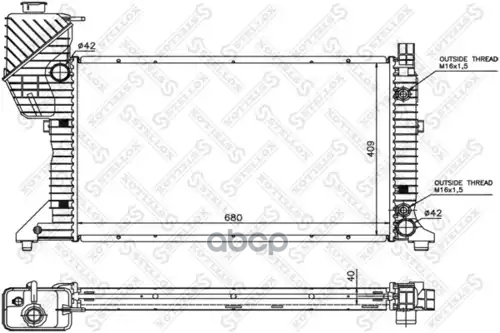 Радиатор системы охлаждения Stellox арт. 10-25260-SX