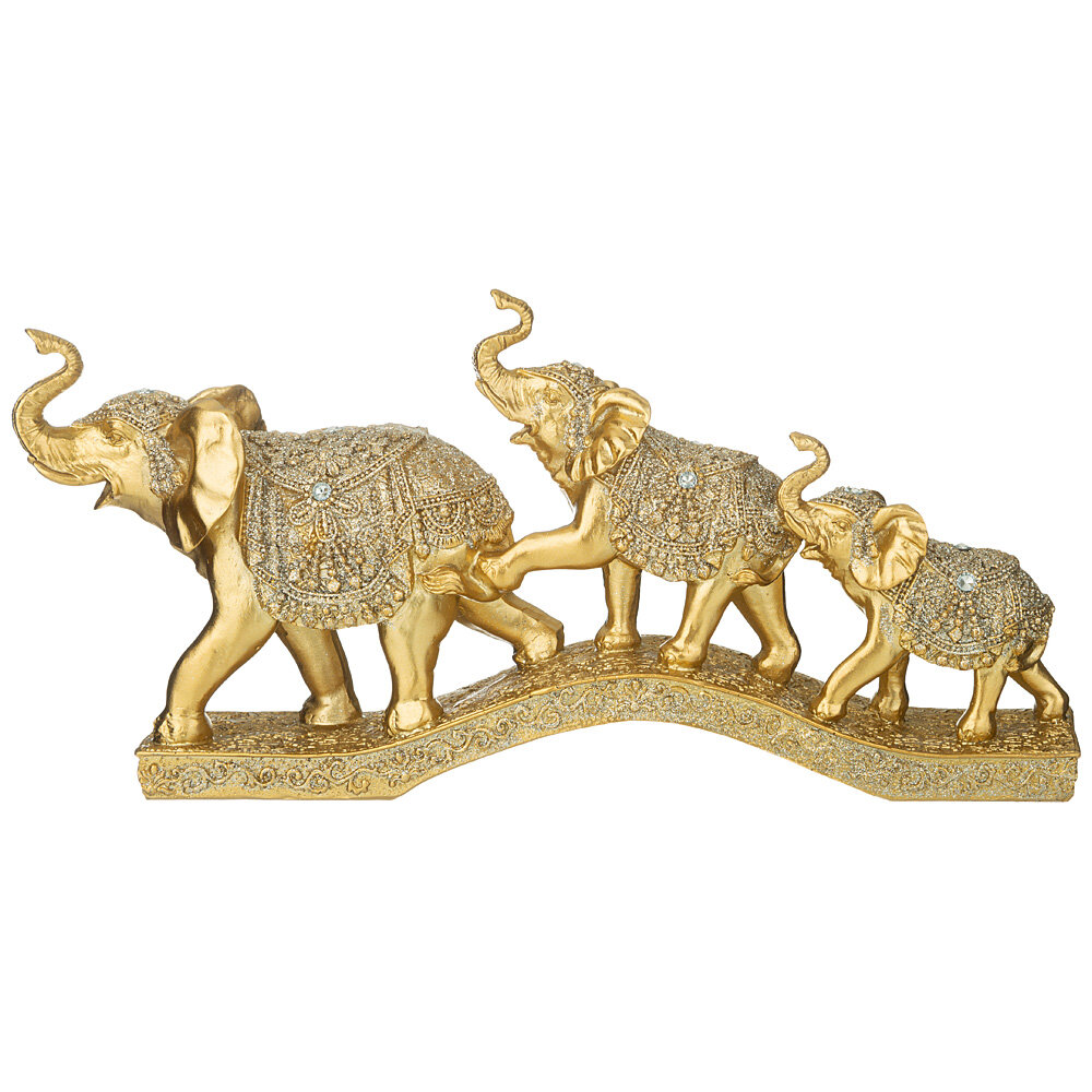 Фигурка 146-1777 декоративная три слона 33,4*6,9*16 см