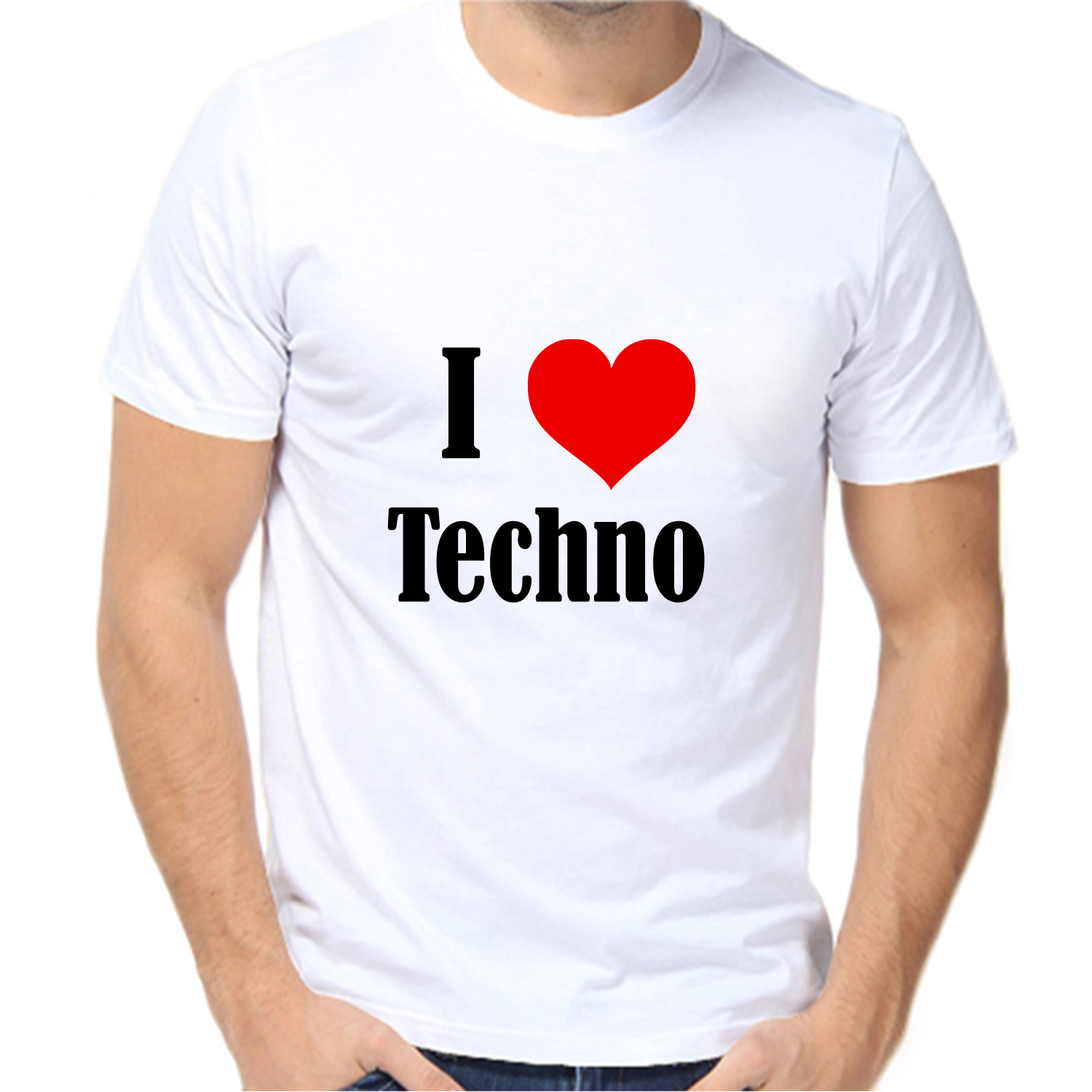 Футболка Я люблю Techno Техно