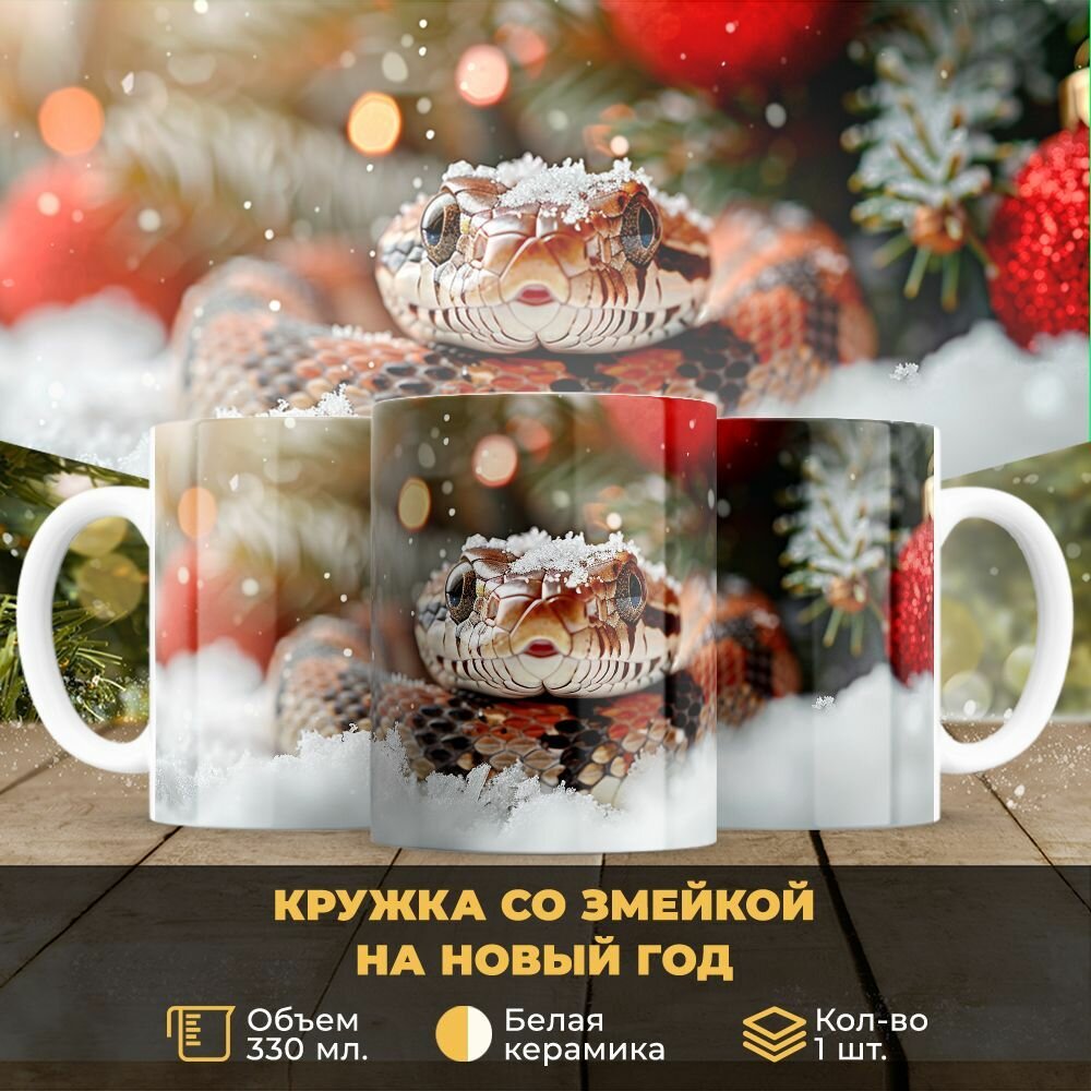 Кружка 330 мл, Золотая змея