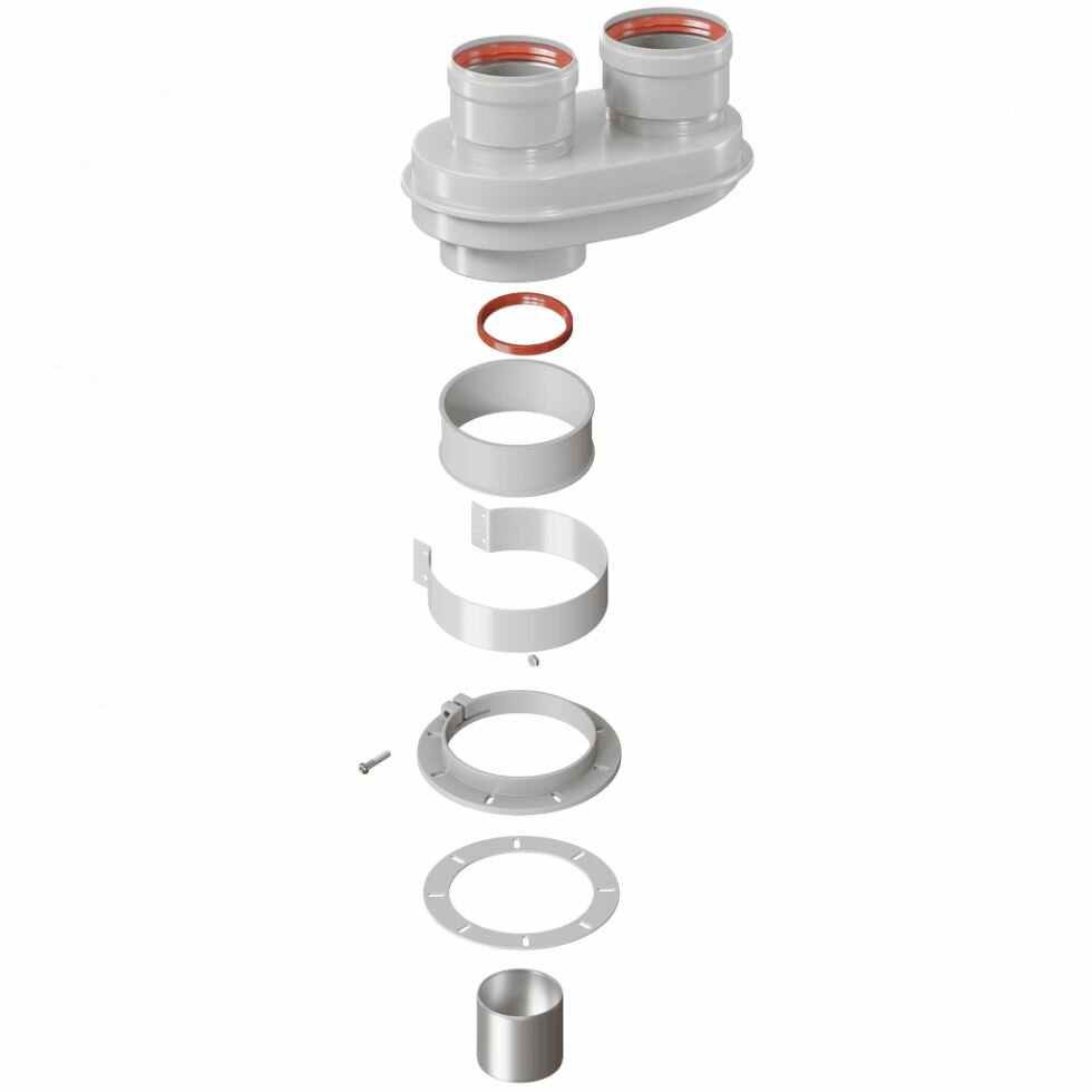 Адаптер моноблочный ROMMER RCA-8080-250002 универсальный для перехода на двухтрубную систему 80/80