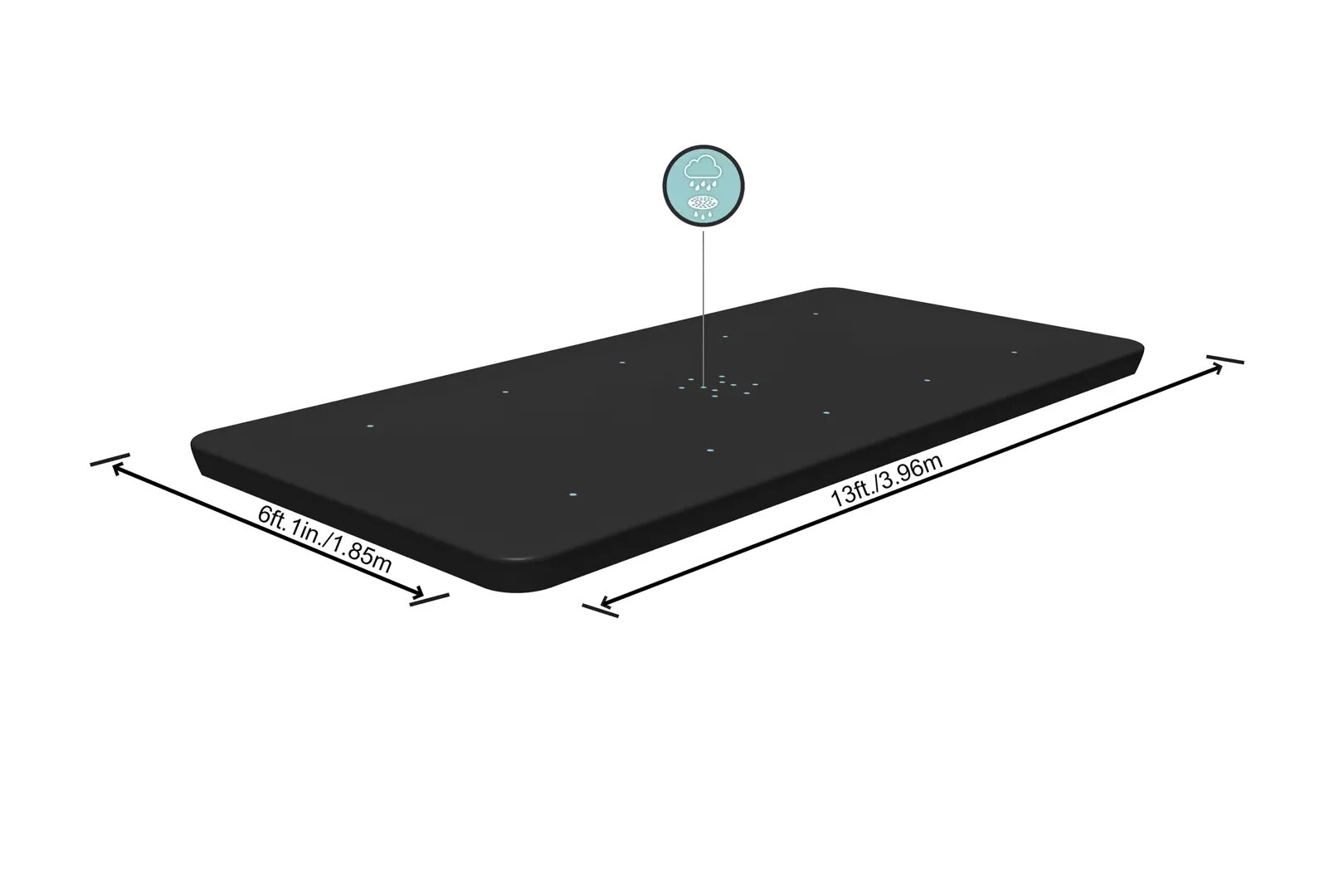 Тент для бассейна Bestway 58232 BW ПВХ 404x201 см 190 микрон цвет черный