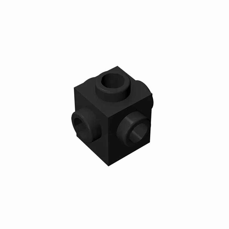 Черный LEGO® Brick 1x2 with Studs on 1 + 2 Sides