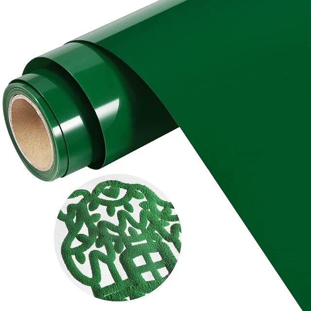 3D полиуретановый термотрансферный винил WXPYU 25 см Изумрудный, 25cmX100cm, K4 green