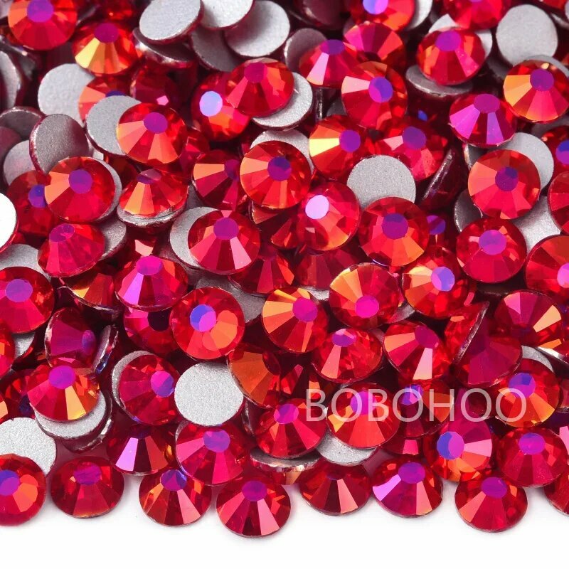 Стразы бордовые/magenta light SS3-SS34 для рукоделия