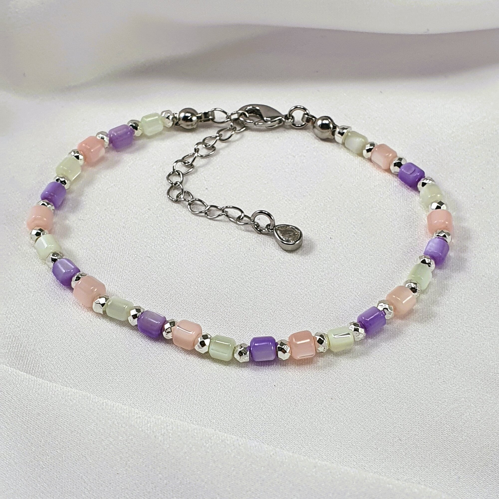 Браслет, перламутр, гематит