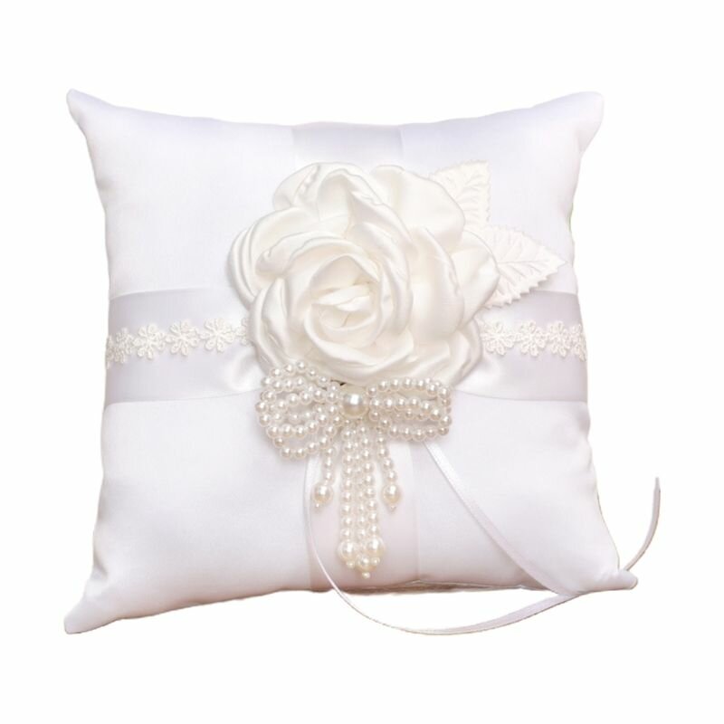 Корзинка для цветов с бантом из искусственного жемчуга, - 02 Кольцевая Подушка