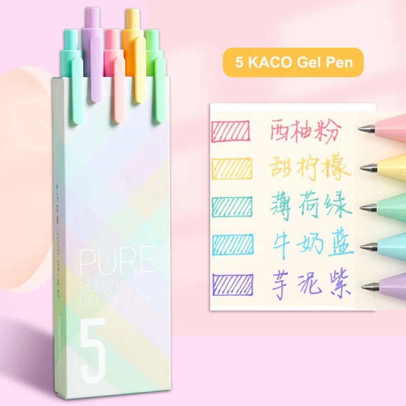Гелевая ручка Kaco 5 шт. набор 5 цветов