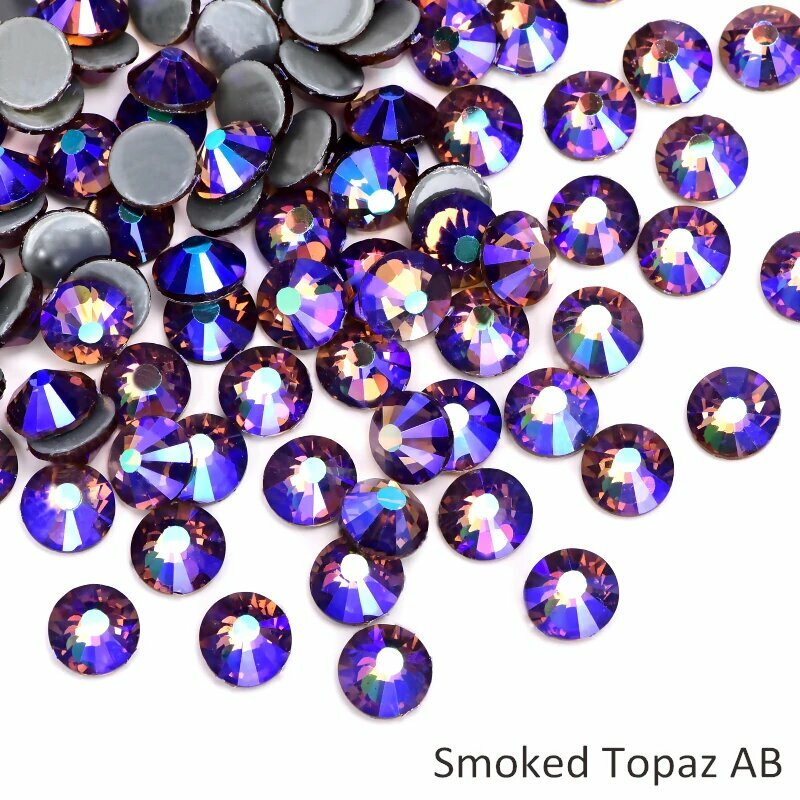 Стразы OLeeya Smoked Topaz AB, SS20, 1440шт