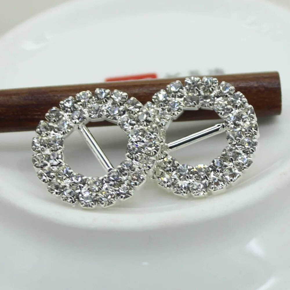 Пряжки ZMASEY серебристые круглые 20 мм 10 шт