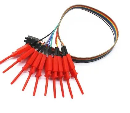 Megmoki Тестовый крюк-зажим 10-контактный 24 м 8 каналов 20 см, 1Row Red