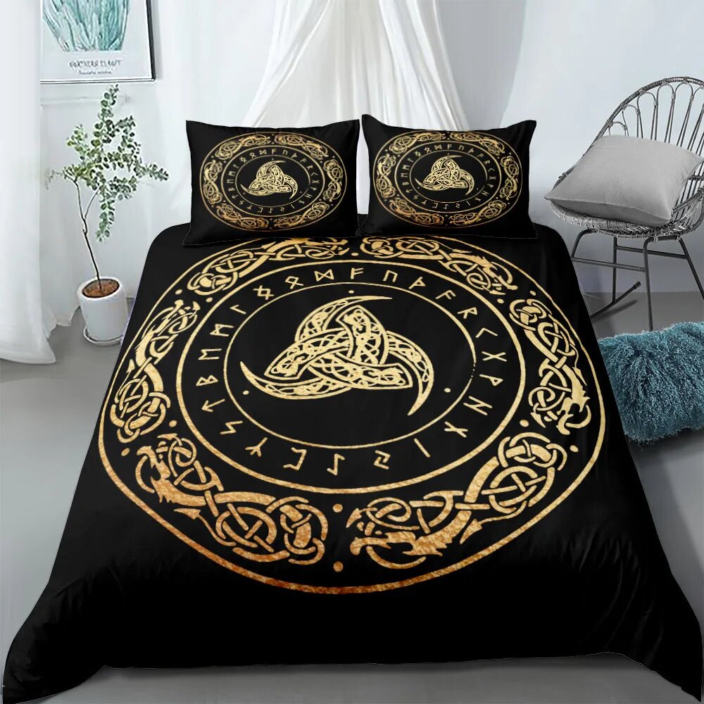 Комплект постельного белья Viking Yggdrasil Fenrir из полиэстера, 09225triplehorn, 200x230cm