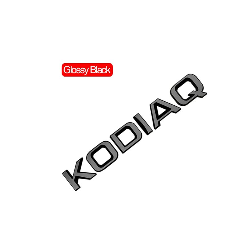 Автомобильная эмблема Skoda KODIAQ, глянцевый черный