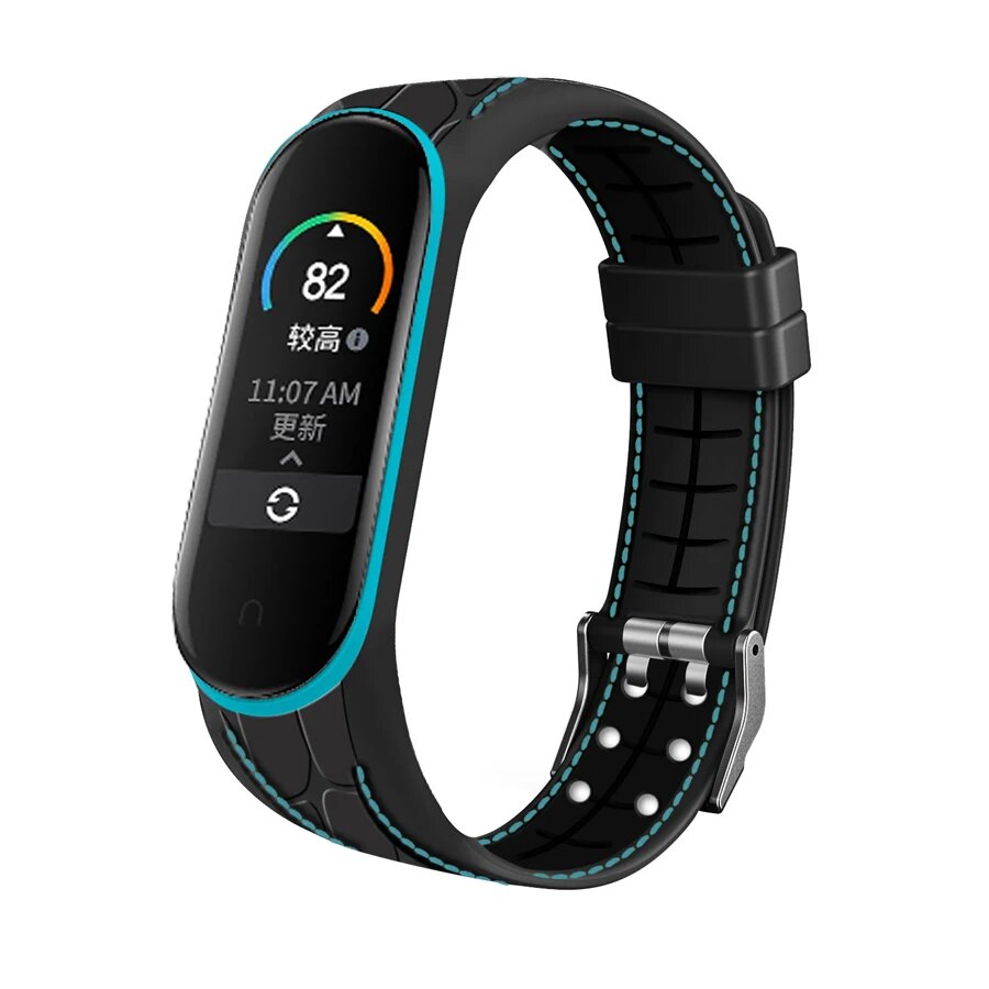 Ремешок foonbe для Xiaomi Mi Band 5 6, черный, b5