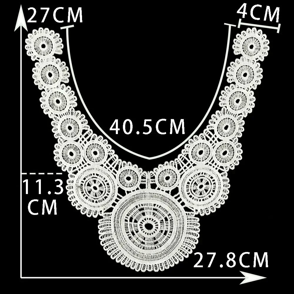 Колье круглое вышитое, style 3159, 1pcs