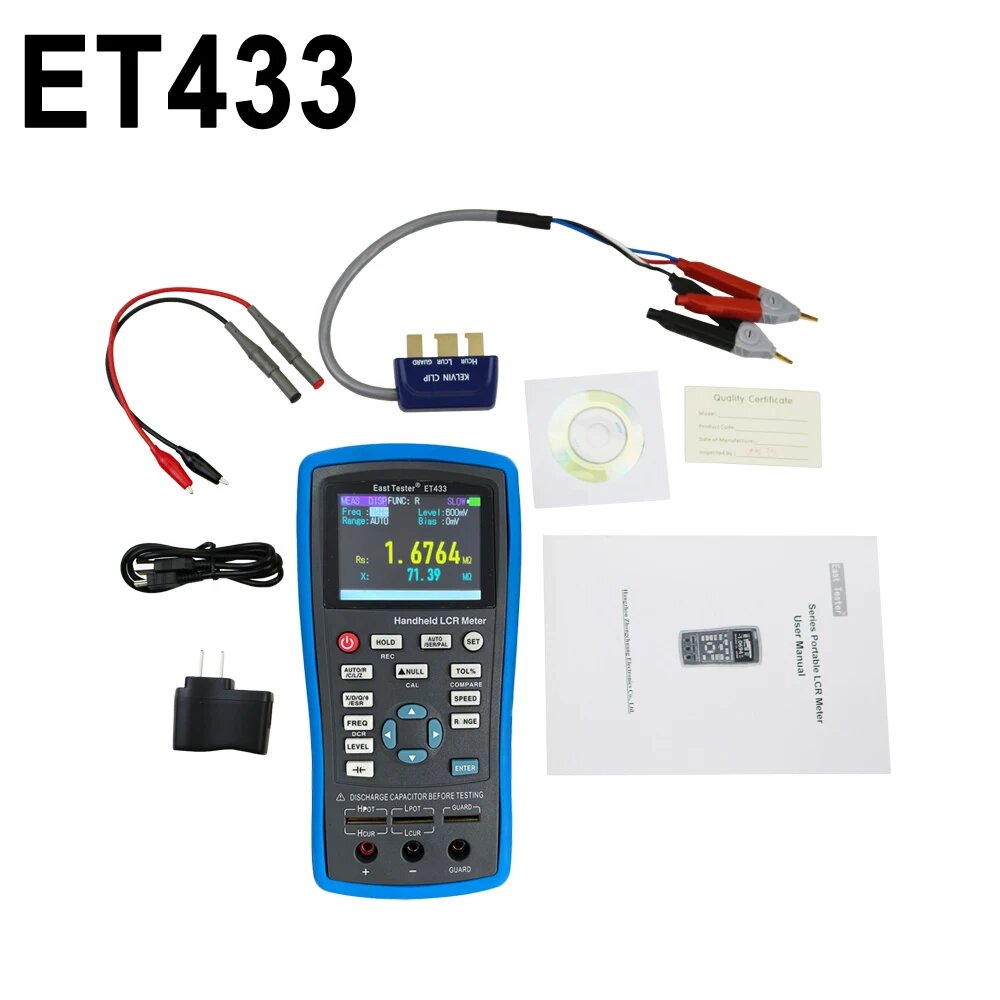 Цифровой LCR-тестер ET433, Цвет: ET433