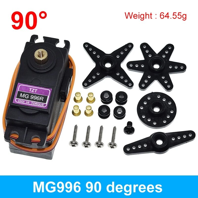 Сервоприводы SG90 SG92R MG90S MG995 MG996 с металлическим редуктором для 1PCS, MG996R 90 Degree