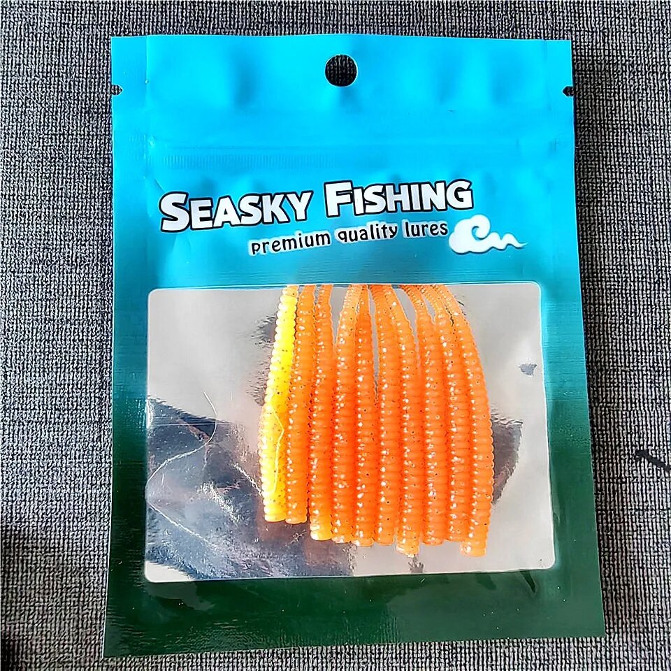 Приманки черви Seasky Fishing, 60mm, 10шт, цвет 0009