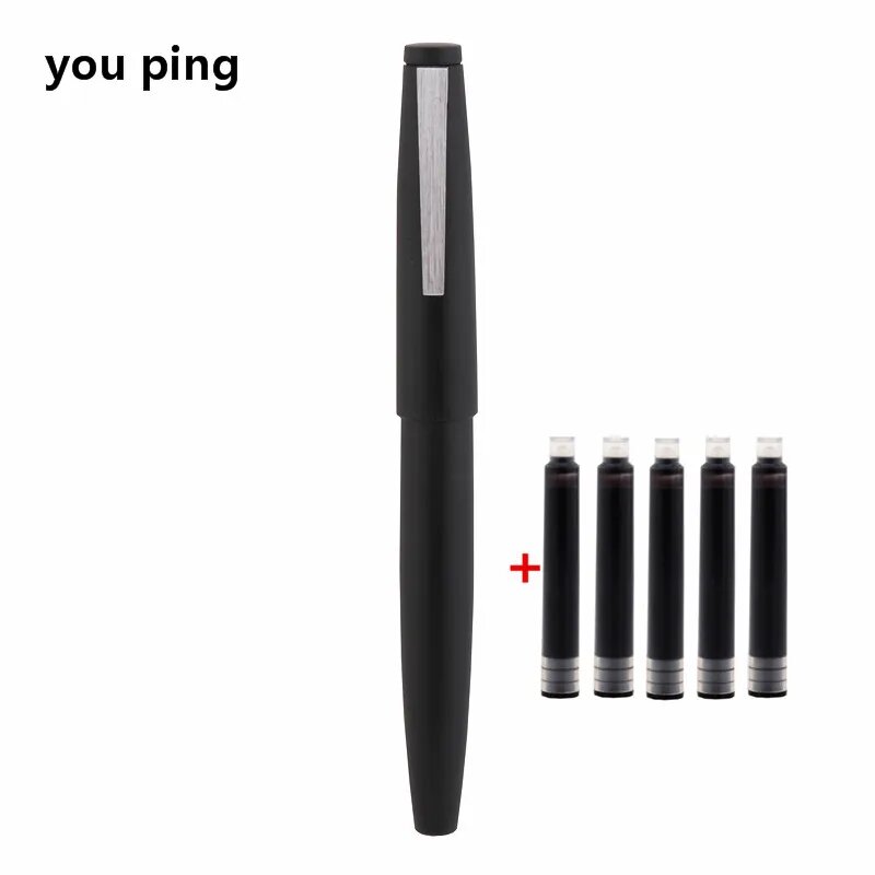 Jinhao 80 перьевая ручка золотое перо EF 0,30 мм Черный, EF, A -5pcs ink Black