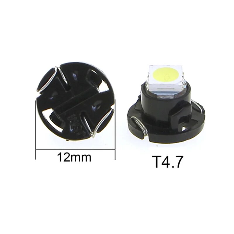 10 LED T4.7 белые лампы приборной панели