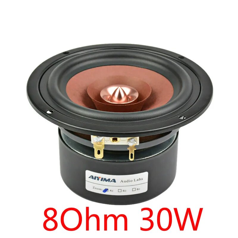 AIYIMA 4-дюймовый динамик 8 Ом Round 8Ohm 30W