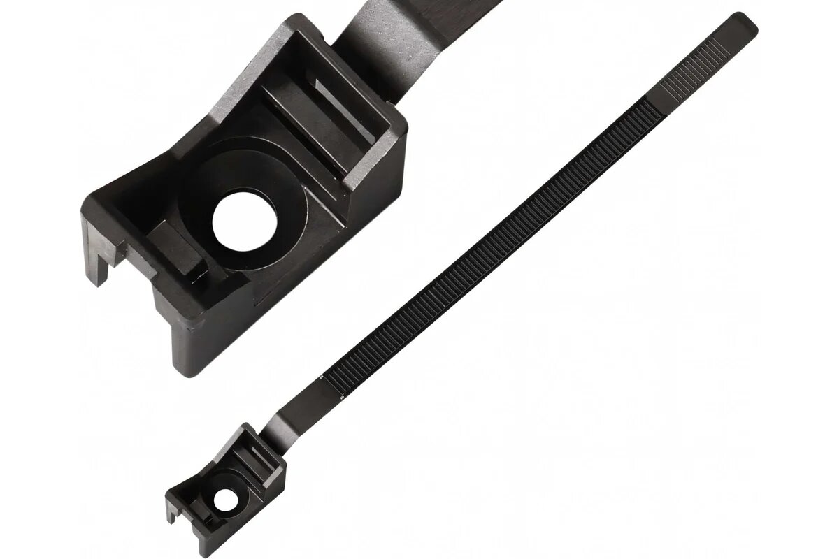 Европартнер PRNT 16-32 ремешок-опора для труб и кабеля черный с шурупом и дюбелем, 30 шт