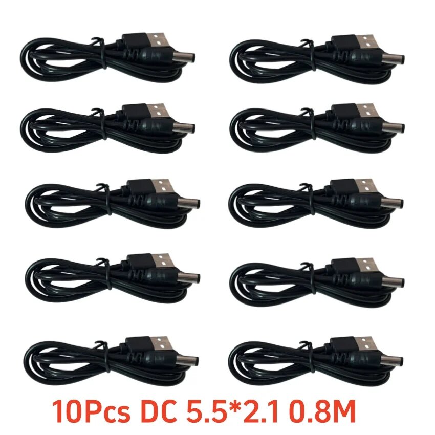 Кабели питания JCD USB-DC 5,5*2,1 мм 0.8M DC5.5 2.1