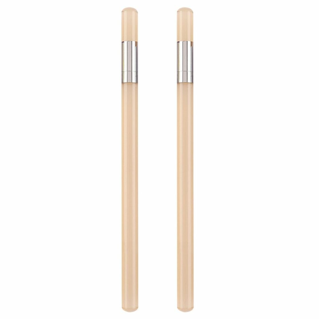 2 акриловых прозрачных стержня, вечные карандаши, бежевый