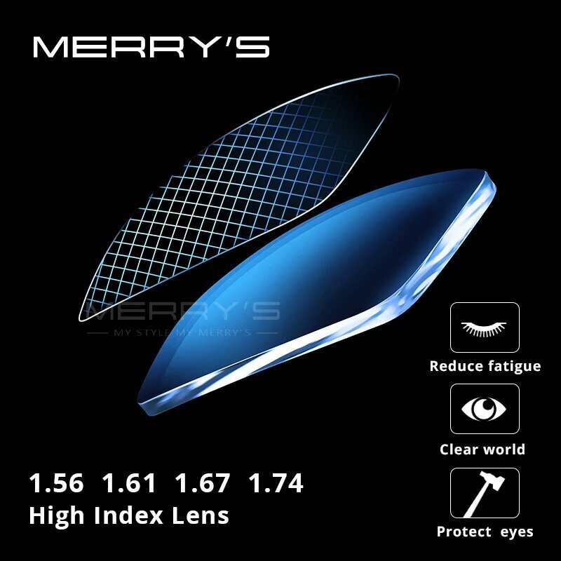 MERRYS анти-голубые очки B2, линзы CR-39, Hyperopia 1.61