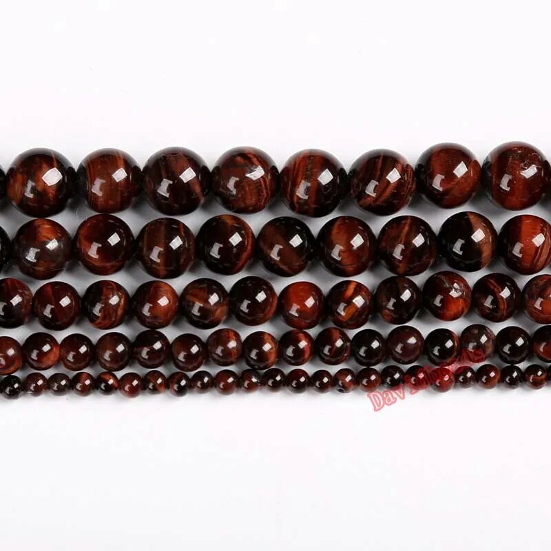 Бусины тигровый глаз агат MOON BEADS 4-12 мм 8mm about 46pcs, Red tiger