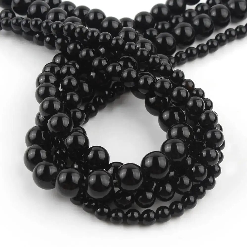 Бусины из агата и оникса LNMBII 15 дюймов 4-12 мм 4mm 91pcs beads